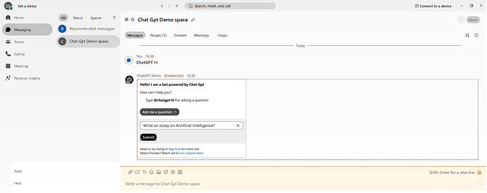 webMethods.io Embed ChatGPT Bot for Cisco Webex Teams | by Tech Community | Medium