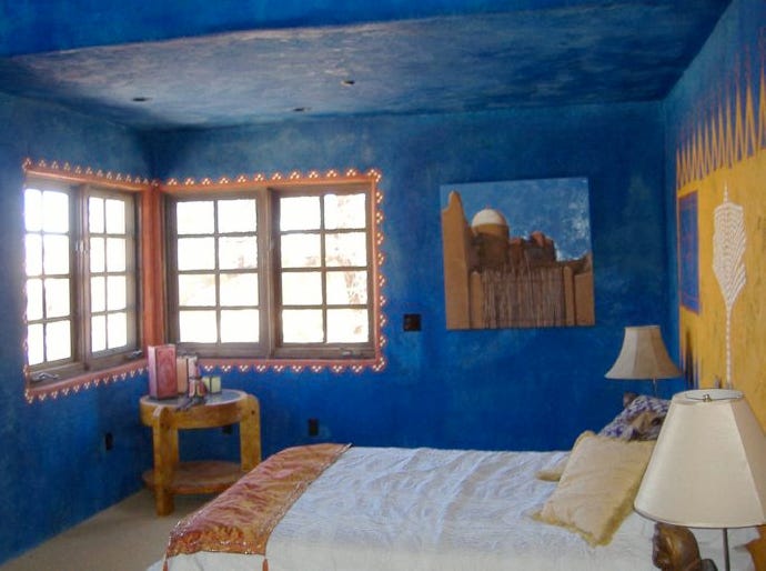 Blue Room. Wildlife flickers above the fan. A… | by Belinda Subraman ...