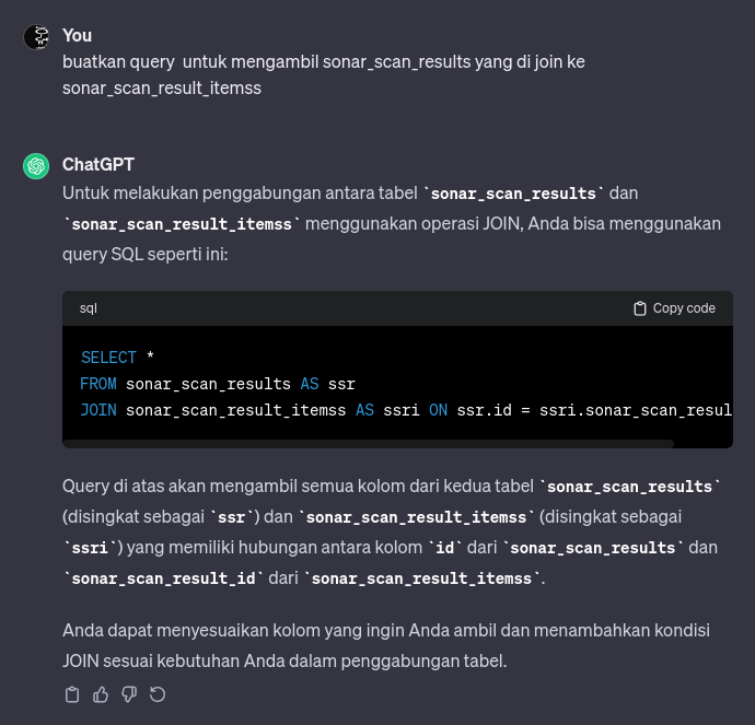 Belajar Query Dengan Chat GPT. ChatGPT adalah alat yang luar biasa… | by Purwa Darozatun | Medium