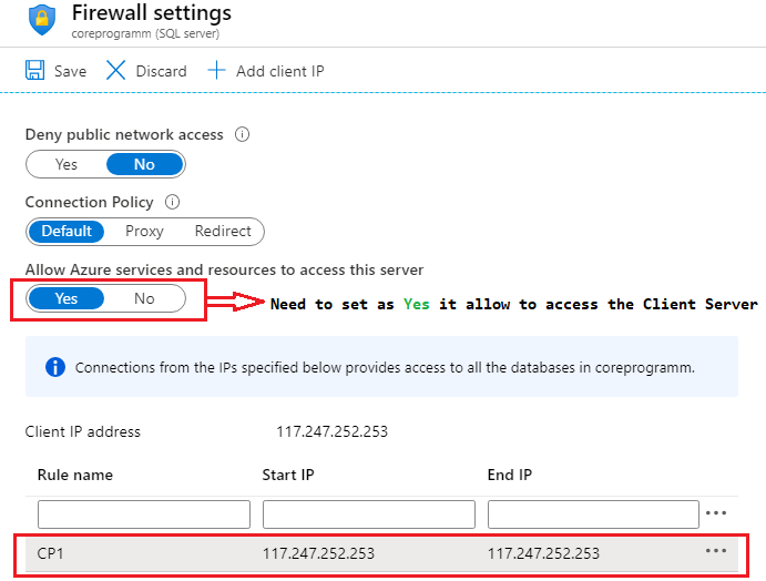 Client With Ip Address Is Not Allowed To Access The Server Azure Error By Jayantt Medium