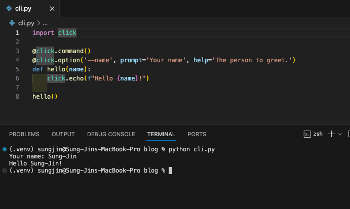 Intro to Implementing Click in CLI Apps | by Sung-Jin Ahn | Medium