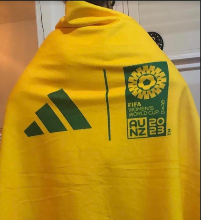 Go Matilda’s. Green and gold cape supporting the… | by Jacqqueline ...