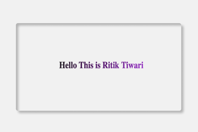 Gradient Text with HTML & CSS - Ritik Tiwari - Medium