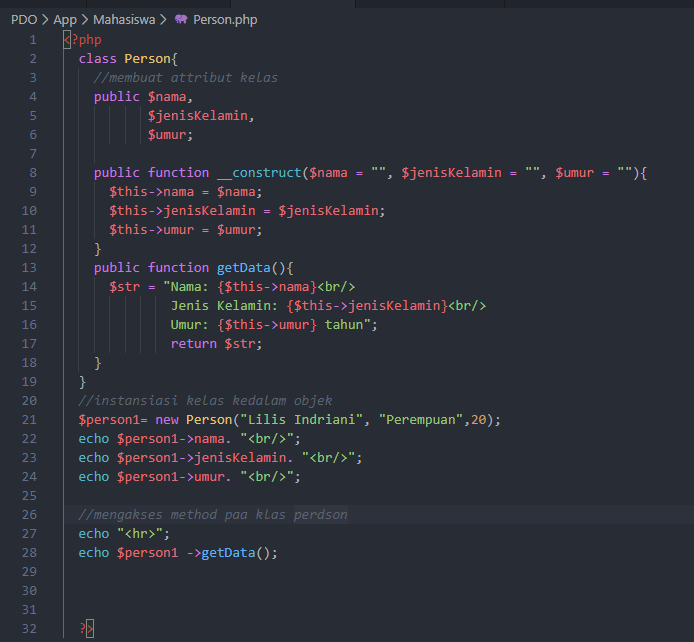 Object Oriented Programming PHP. Lilis Indriani-185410087- Pemograman ...