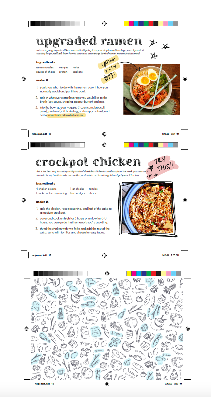 recipe cards | college cooking 101 | by Paige Crawley | Medium
