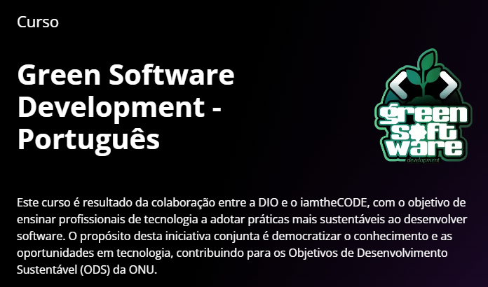 Curso De Green Software Development Gratuito Da DIO | by Guia de TI ...