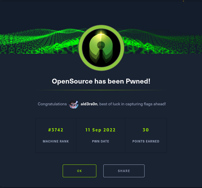 Opensource at hackthebox | Medium