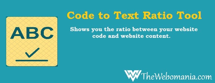 Free Code to Text Ratio Checker- Check the ratio of your website’s code and text content | by ...