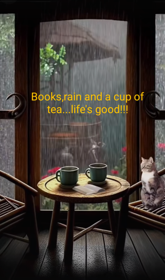 Rain,books and tea!. Thanks to Pinterest for this image! | by Ayezal ...