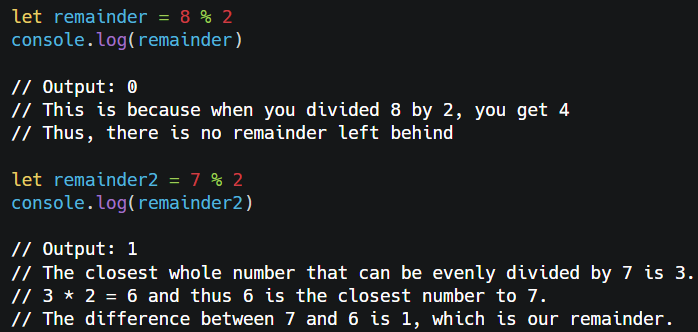 JavaScript Remainder Operator 101 | by Shawn Townsend | Medium