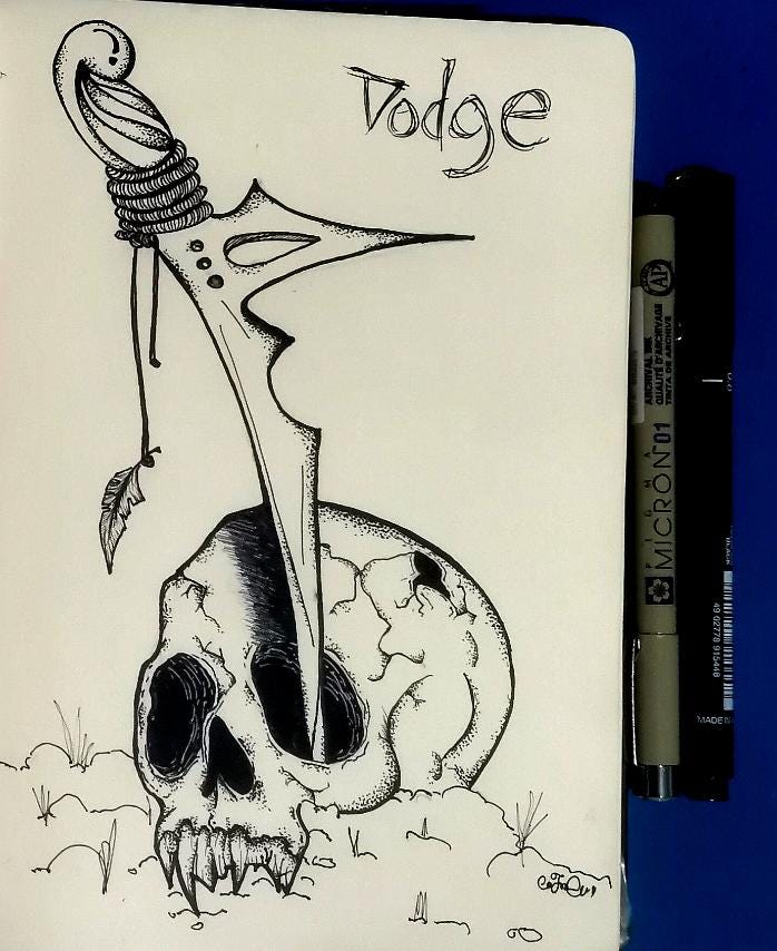 Dodge, Map, Golden... Day 3 to 6 of Inktober 2023 | by CHRIS ANDES | Medium