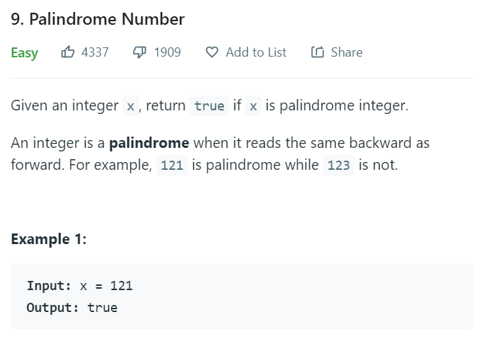 Solving Palindrome Number. I have been doing my best to practice… | by ...