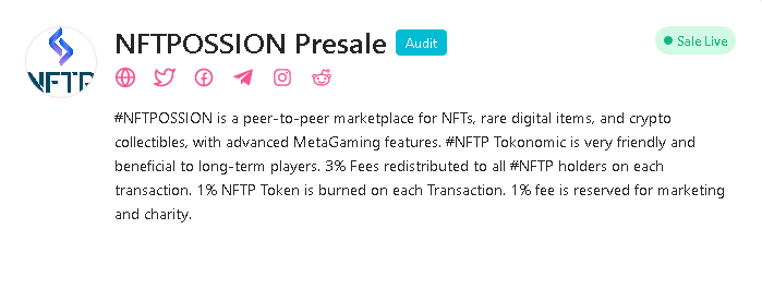#NFTPossion (NFTP token) Presale is counting down - Nftpossion - Medium