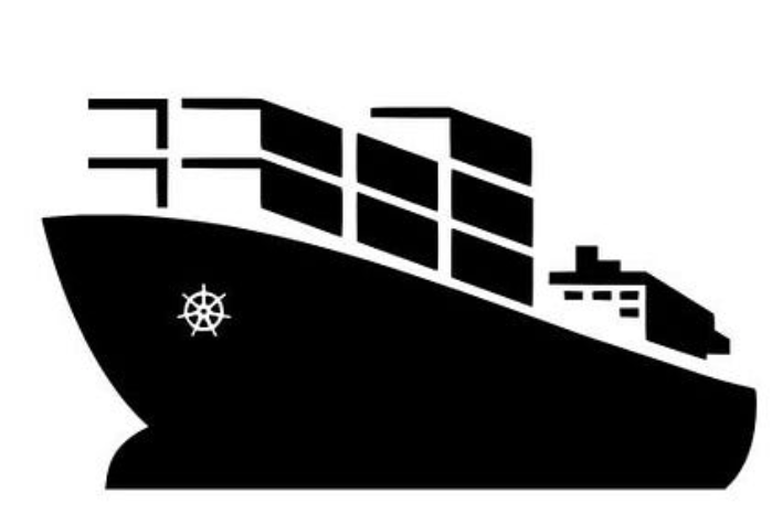 Cargo Ship Black And White