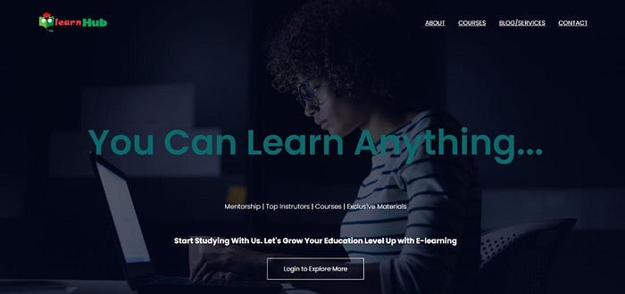 LearnHUB — An Online Learning Platform. | by Christian Donatus | Medium