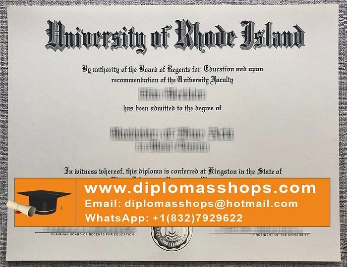 University of Rhode Island diploma/University of Rhode Island degree ...