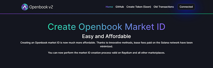 Create Openbook Market ID Only 0.2 SOL Raydium.io | Medium