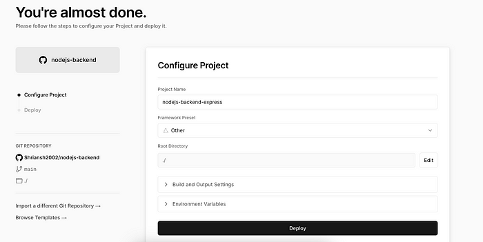 Deploying Express(Nodejs) Backend to Vercel | by Dataneard | Medium Deploying Express(Nodejs) Backend to Vercel | by Dataneard | Medium