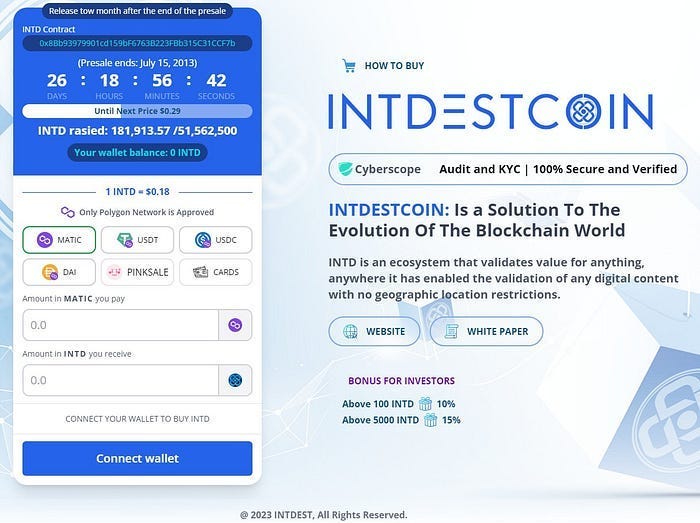 INTDESTCOIN. Introduction | by bhuntal | Medium