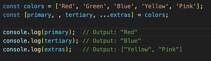 Destructuring with JavaScript:. If you’re new to JavaScript, chances ...