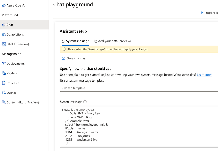 How To Set up a NL2SQL System With Azure OpenAI Studio | Towards AI
