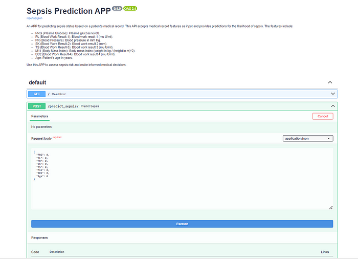 SEPSIS PREDICTION APP. What is FastAPI? | by Umohhappiness | Medium