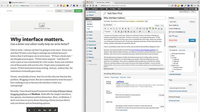 Why Medium’s interface matters.. Can a better text editor really help ...