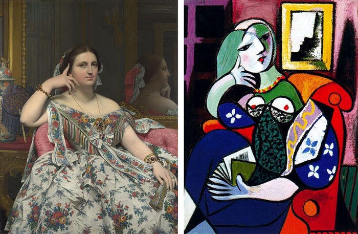 Picasso in the mirror of Ingres | by ART & the Art World (theartwolf ...