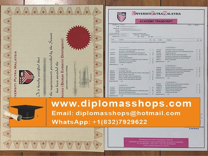 Universiti Putra Malaysia diploma/Putra University Malaysia diploma ...