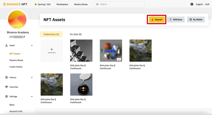 How to Buy and Sell NFTs and Mystery box on Binance NFT Marketplace ...