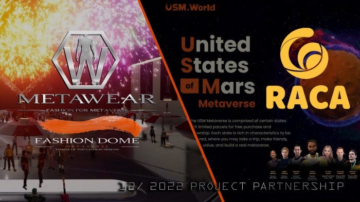 RACA anuncia parceria com a MetaWear para hospedar o MetaWear Fashion ...