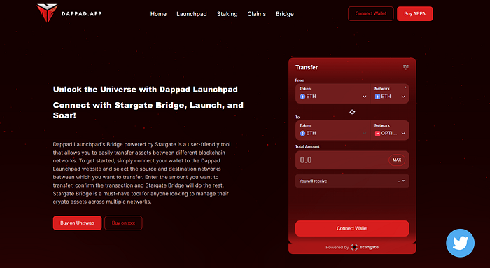 Stargate Bridge Integration into Dappad Launchpad | by Miladshakeri | Jul, 2023 | Medium