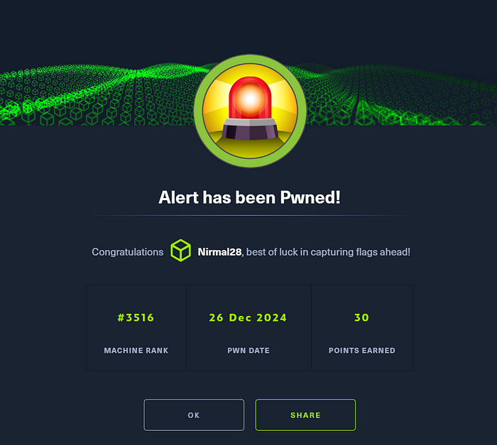 Alert HTB Machine Writeup. Hello everyone, this is a writeup on… | by Blueish Security | Medium