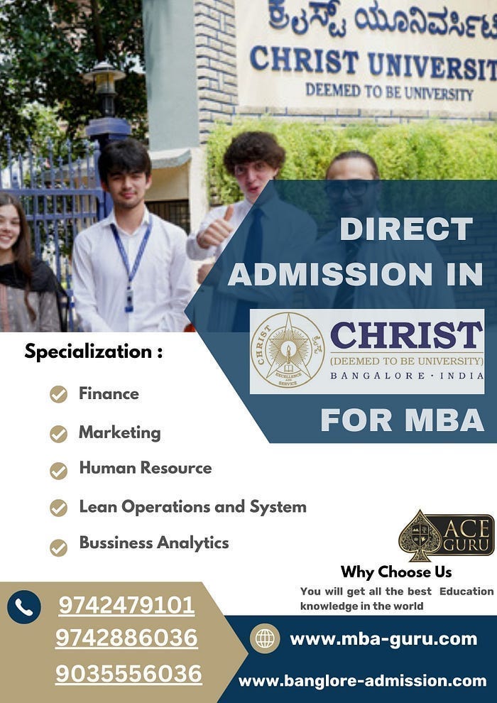 Confirmed Christ University MBA Management Quota Admission | by Jamwal ...