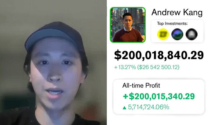 This is Andrew Kang A crypto trader who turned $5,000 into $208 million ...