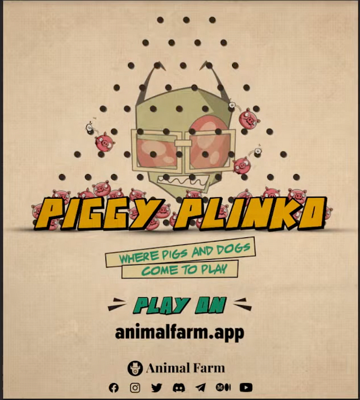 PiggyPlinko. Animal Farm: PIGGY PLINKO SNEAK… | by Stuart Marler | Medium