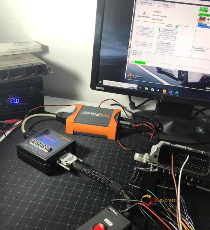 Foxflash Mercedes-Benz EDC16C31 EGR/DPF OFF Checksum on Bench - OBDtool - Medium