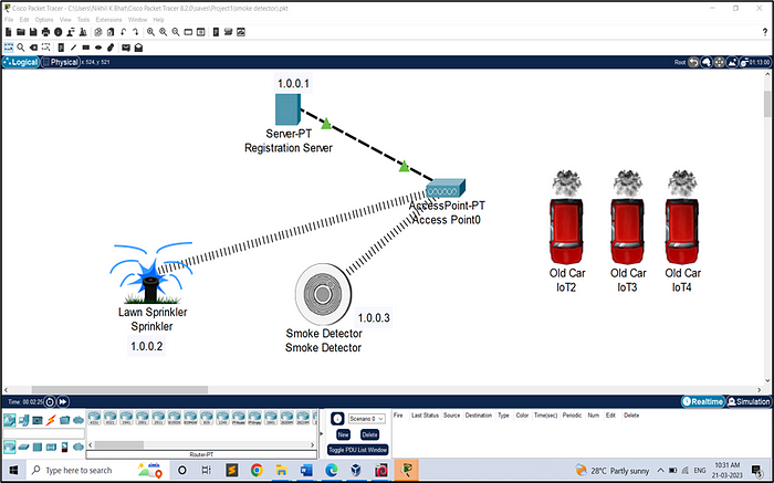 Networking Project On Fire Extinguisher Using Cisco Packet Tracer By