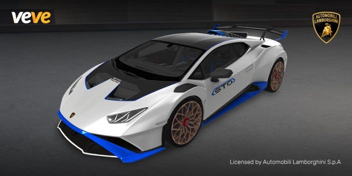 VeVe Lamborghini — Huracan STO. Quatre objets de collection numériques ...