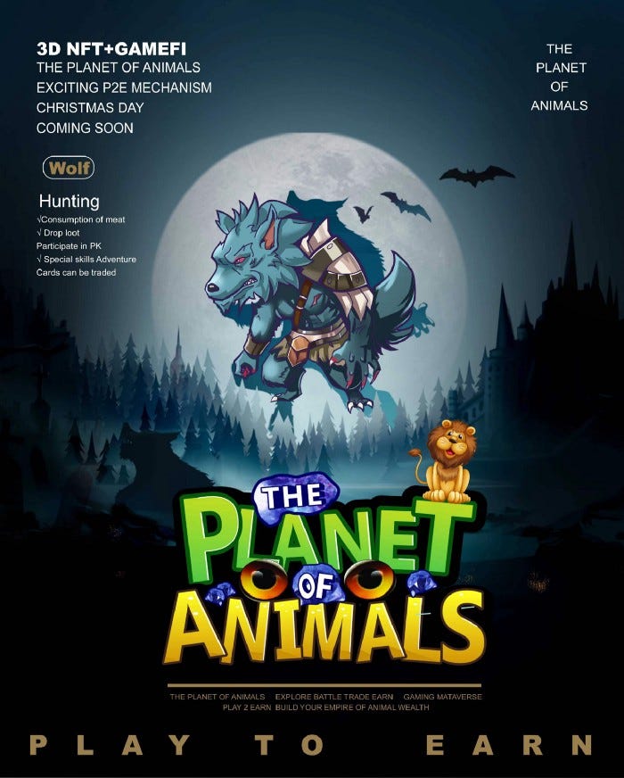 The Planet of Animals Characters — Wolf - Planet of Animals NFT Game ...