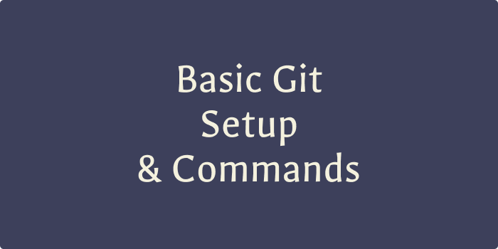 Basic Git Setup & Commands. Initial steps of the Git setup process… | by Dimterion | Medium