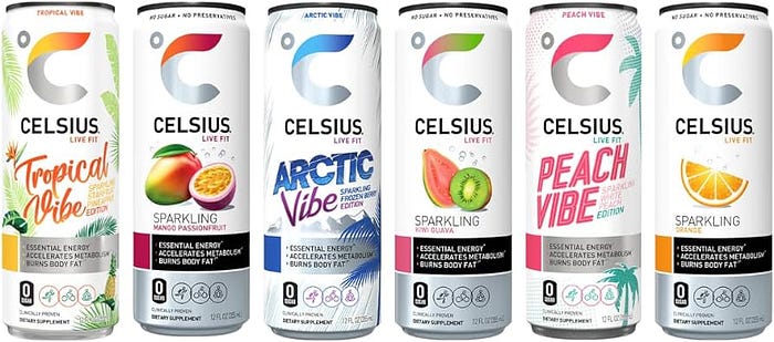CELSIUS Assorted Flavors Variety Functional Essential Energy Drinks ...