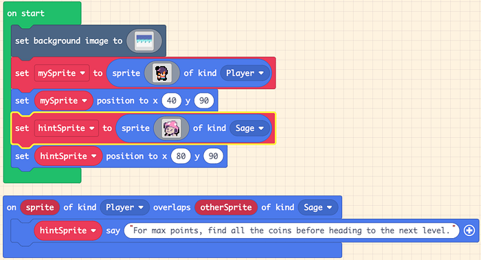 Adding Hints and Help Systems in MakeCode Arcade | by Kiki Prottsman ...