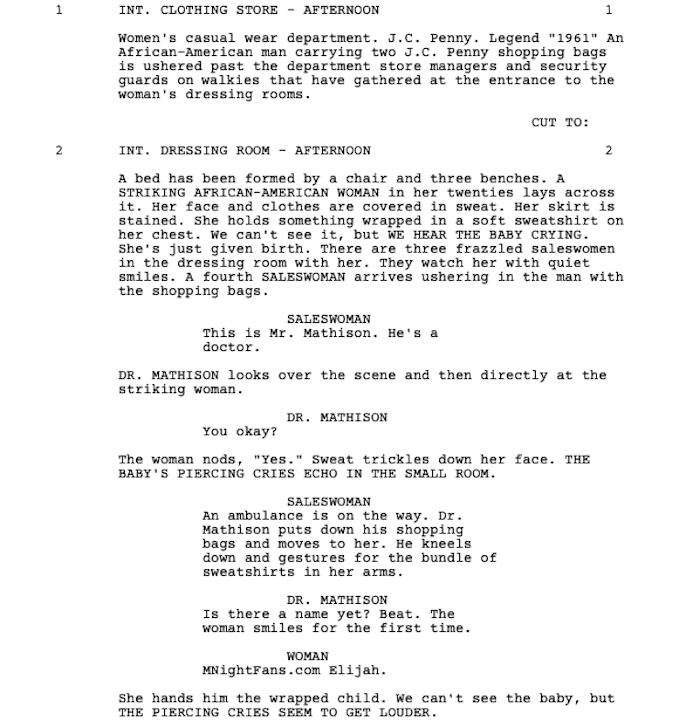 Page One: “Unbreakable” (2000) - Go Into The Story
