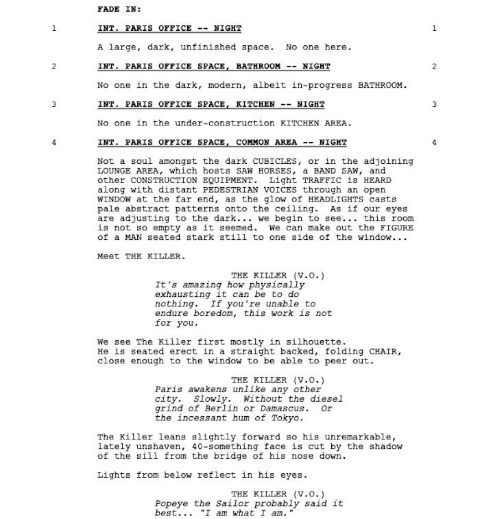 Page One: “The Killer” (2023) - Go Into The Story