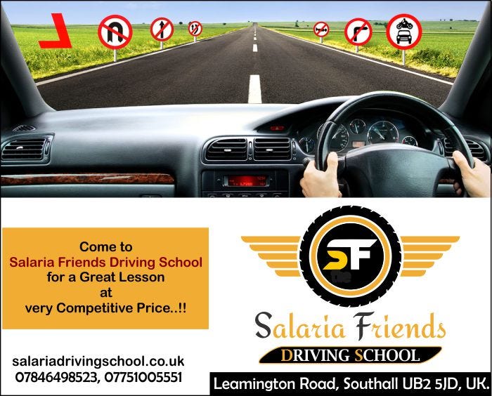 Best Driving School in Hayes. Come to Salaria Friends Driving School ...
