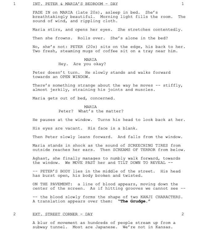 Page One: “The Grudge” (2004) - Go Into The Story