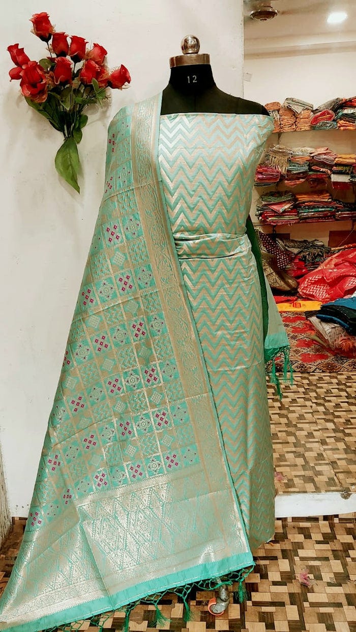 Buy Banarsi Suit Design in Chanderi Silk Saree Online | by Yuvistyle ...