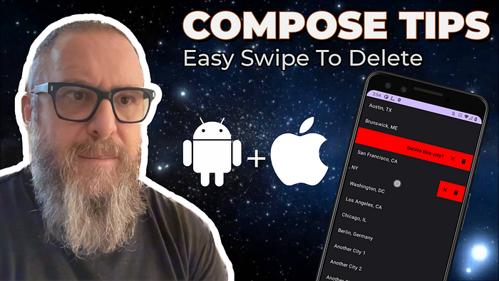Kotlin Compose Tips — Easy Swipe to Delete - Chris Athanas - Medium