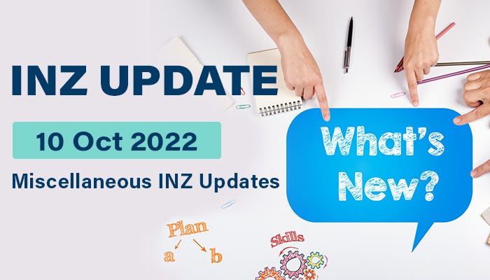 Assorted INZ (Immigration New Zealand) Updates - Jones Lee - Medium
